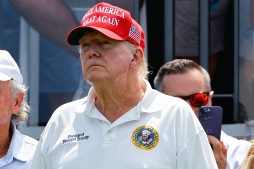 Donald Trump pictured at golf course as he has meltdown aimed at judge ...