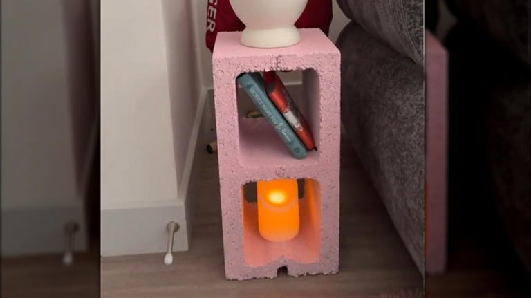Ditch the pricey shelves: A simple concrete block is the perfect ...