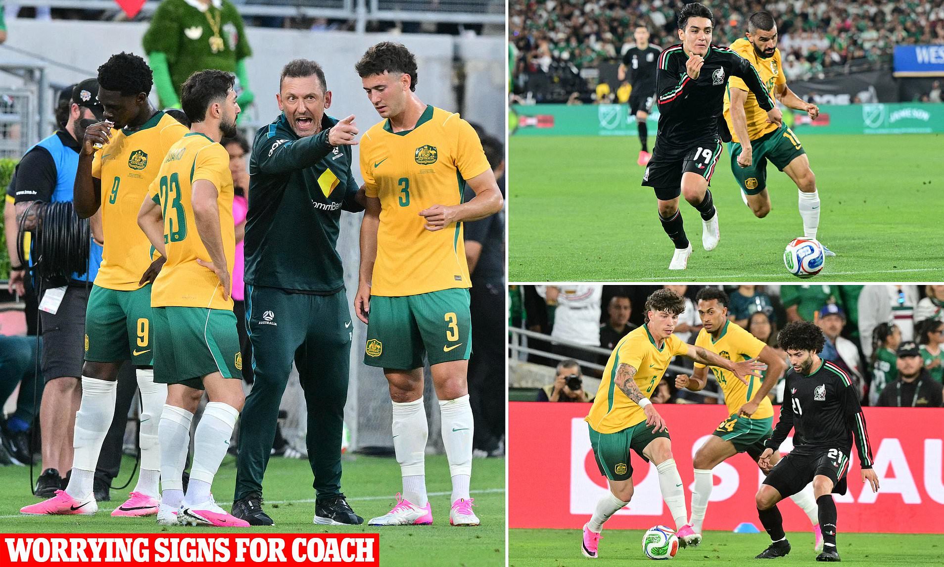 Socceroos get completely dominated in loss to Mexico just hours before ...