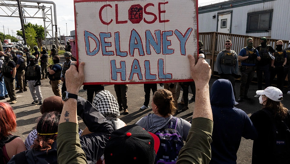 Violent clashes erupt as Delaney Hall protests intensify