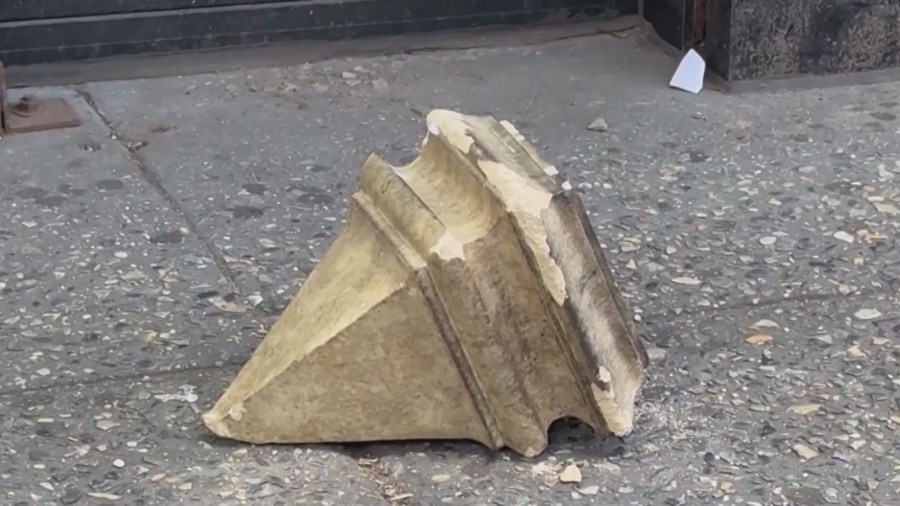 Teen hurt after a large piece of concrete falls off a Queens building