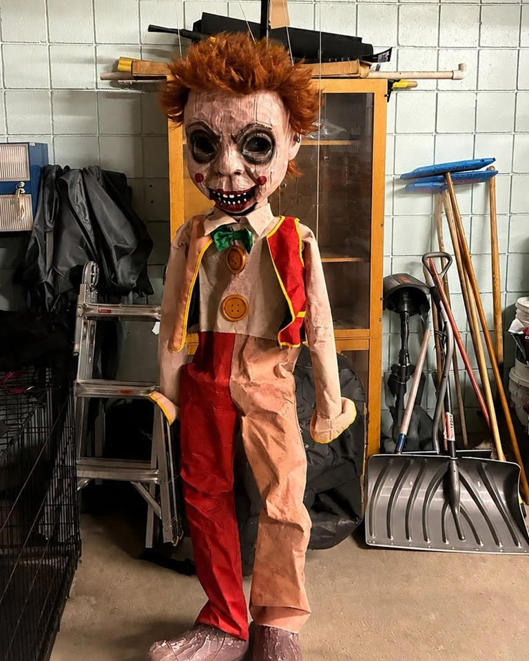 Creepy-looking giant Halloween puppet reunited with owner after ending ...