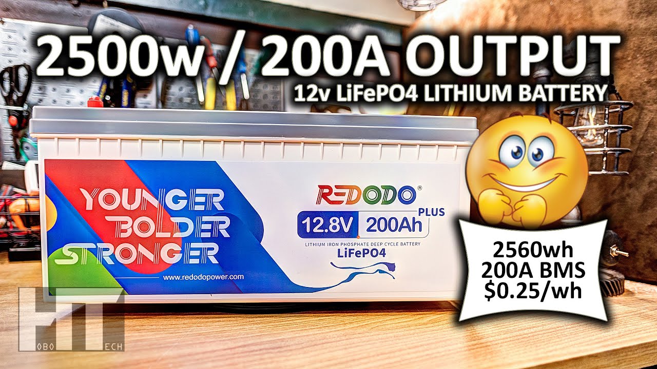 Redodo 200Ah Plus 12V LiFePO4 200A BMS lithium battery review