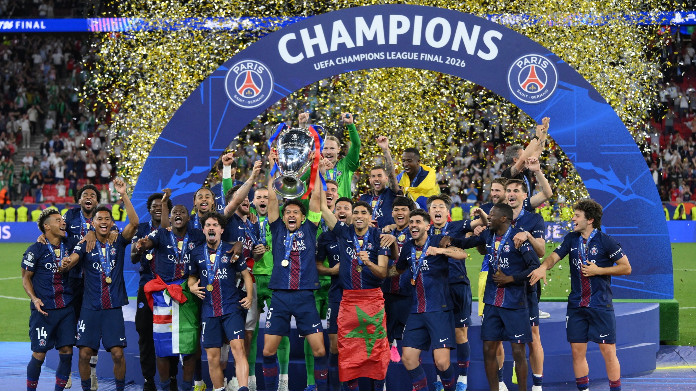 Violence mars PSG celebrations after Champions League victory over Arsenal