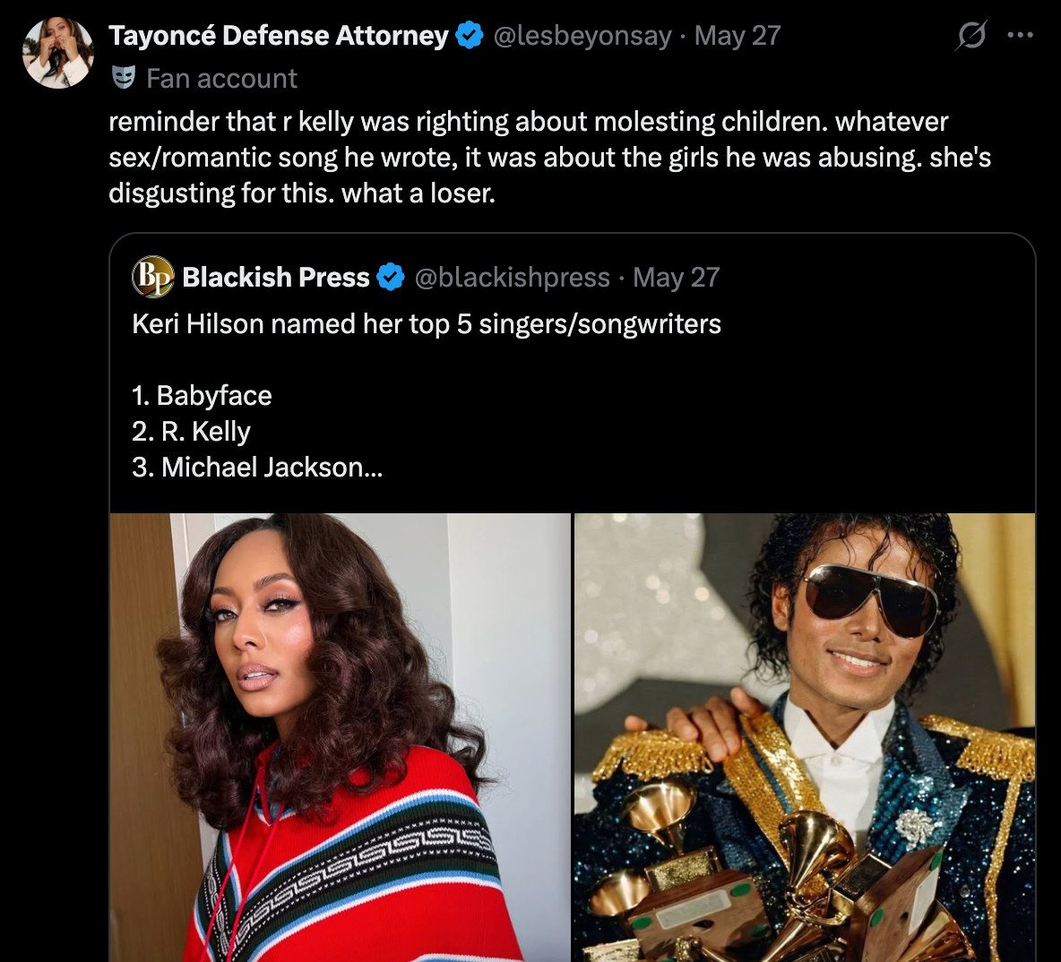 Keri Hilson slammed for naming R Kelly among favorite singer ...