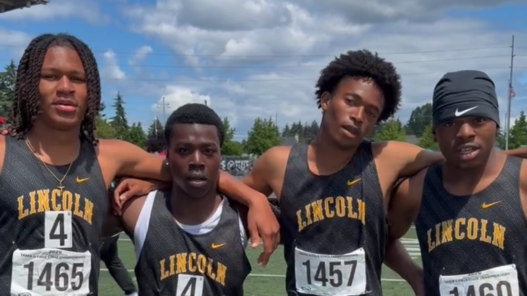 Watch: Lincoln's 4x100M relay repeats state title, discusses win