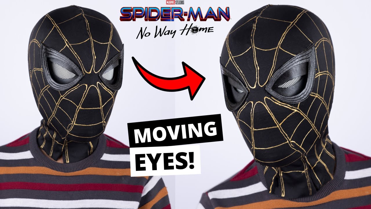 Spider-Man: No Way Home mask with moving lenses! (How to make)