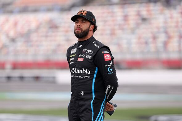 Bubba Wallace reacts to Michael Jordan and Denny Hamlin making driver ...