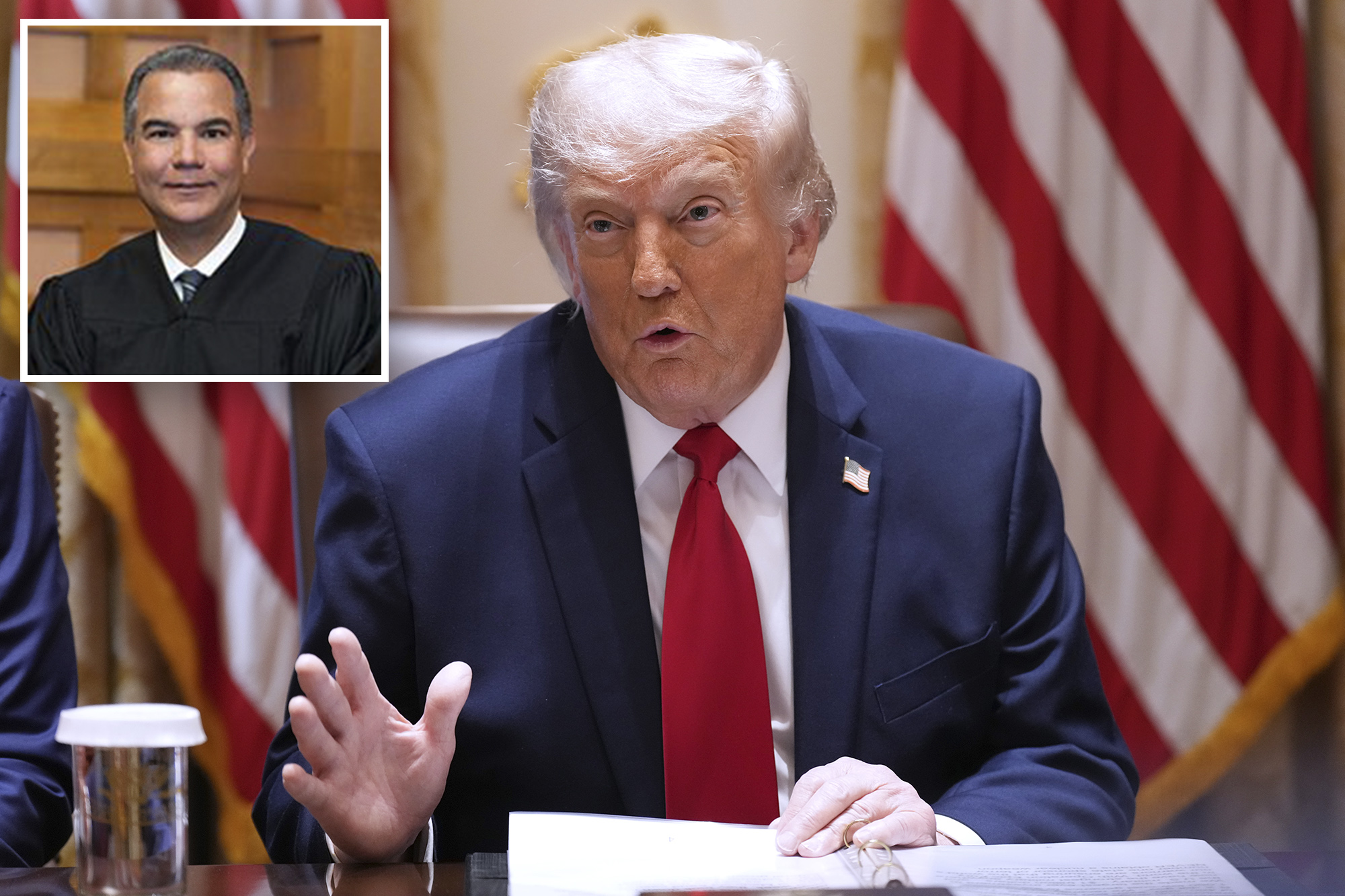 Trump rages over Fed judge who ordered his name off Trump Kennedy ...
