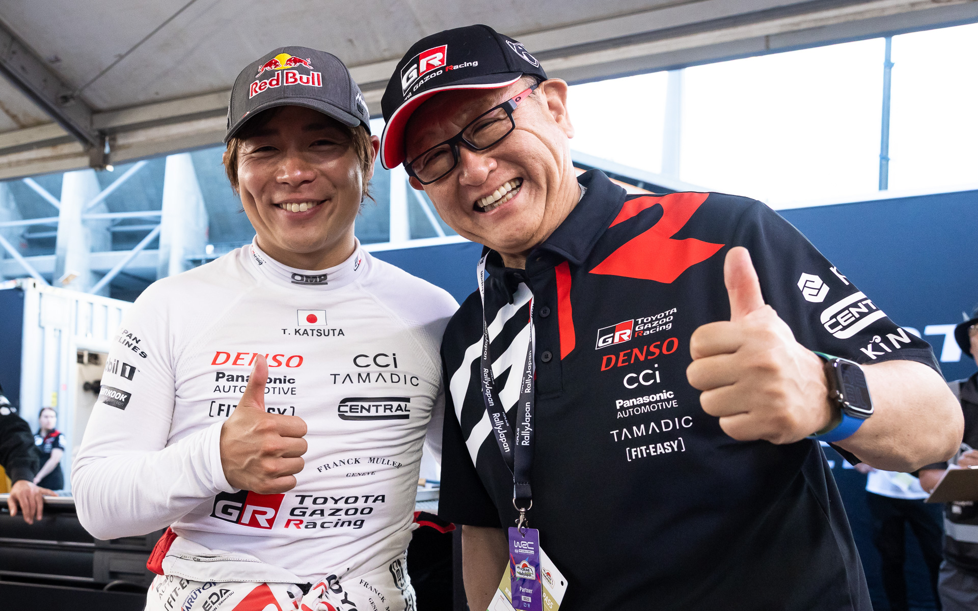 WRC第7戦ラリージャパン2026、豊田章男会長がToyota GAZOO Racing World Rally Teamを激励に訪れる