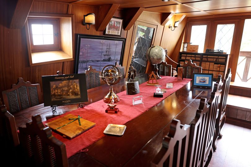 Inside the historic Spanish ship, visitors can step onboard in Cardiff Bay