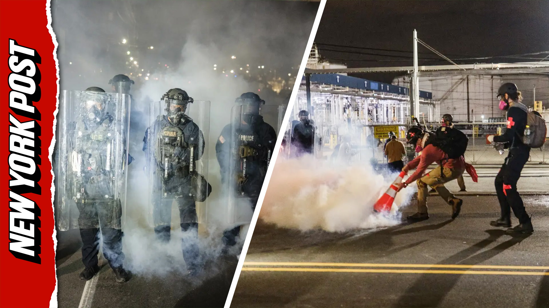 Anti-ICE mob sparks another night of chaos at Delaney Hall