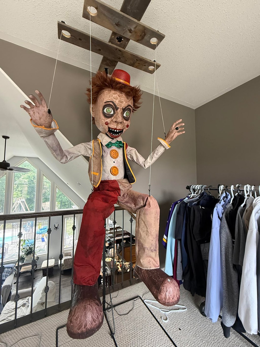 Creepy-looking giant Halloween puppet reunited with owner after ending ...