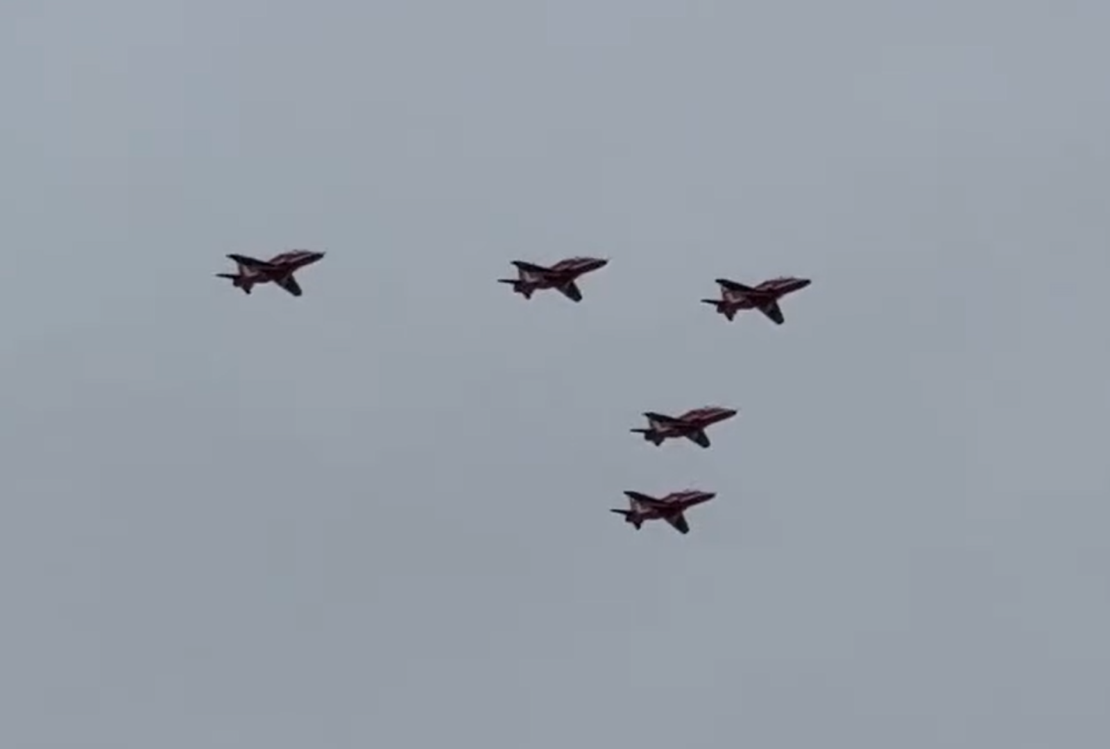 Watch famous Red Arrows soaring over north Northamptonshire in amazing ...