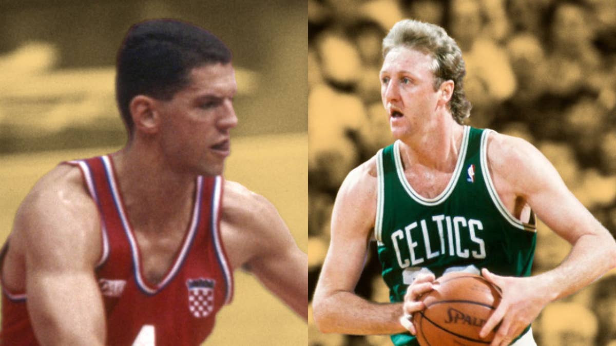 Who is Petrovic? - Larry Bird's epic reaction to Drazen Petrovic trash ...