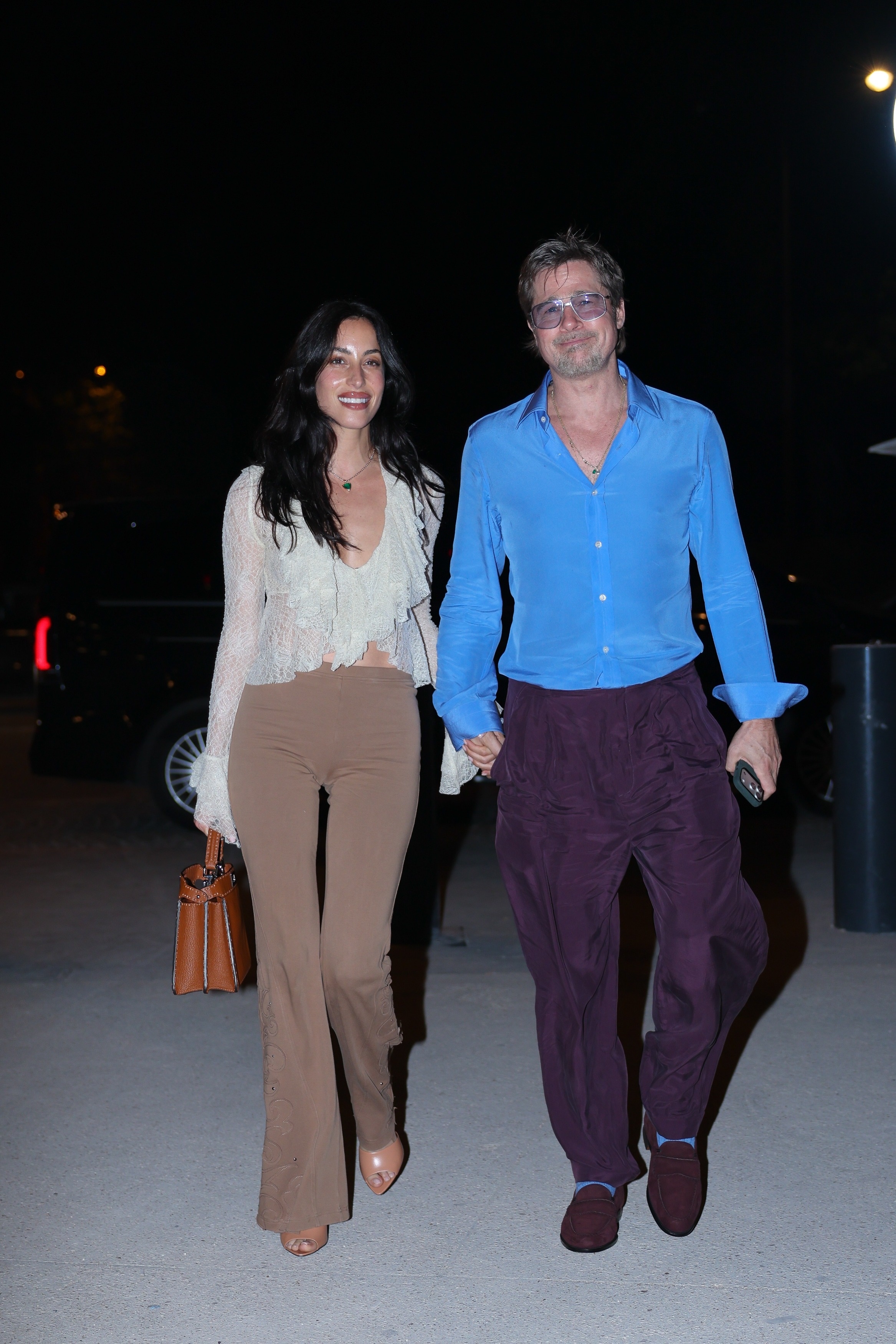 Brad Pitt all smiles on date night with Ines de Ramon after being ...