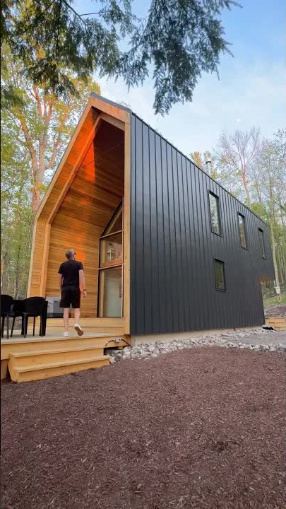 Modern prefab kit house tour in Haliburton, Ontario
