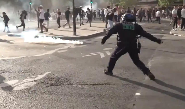 Bizarre beelden uit Parijs: politiebestorming na spanningen rond CL-finale