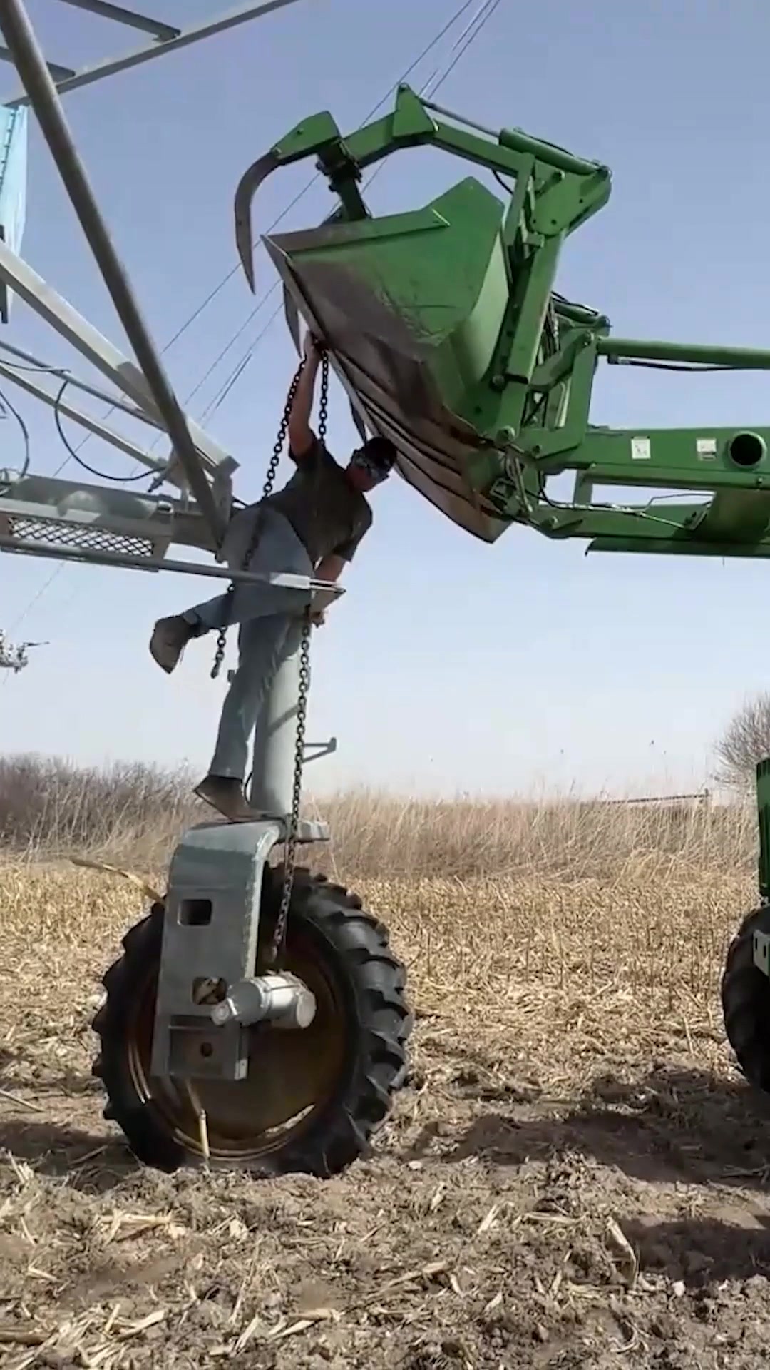 Pivot maintenance on the farm