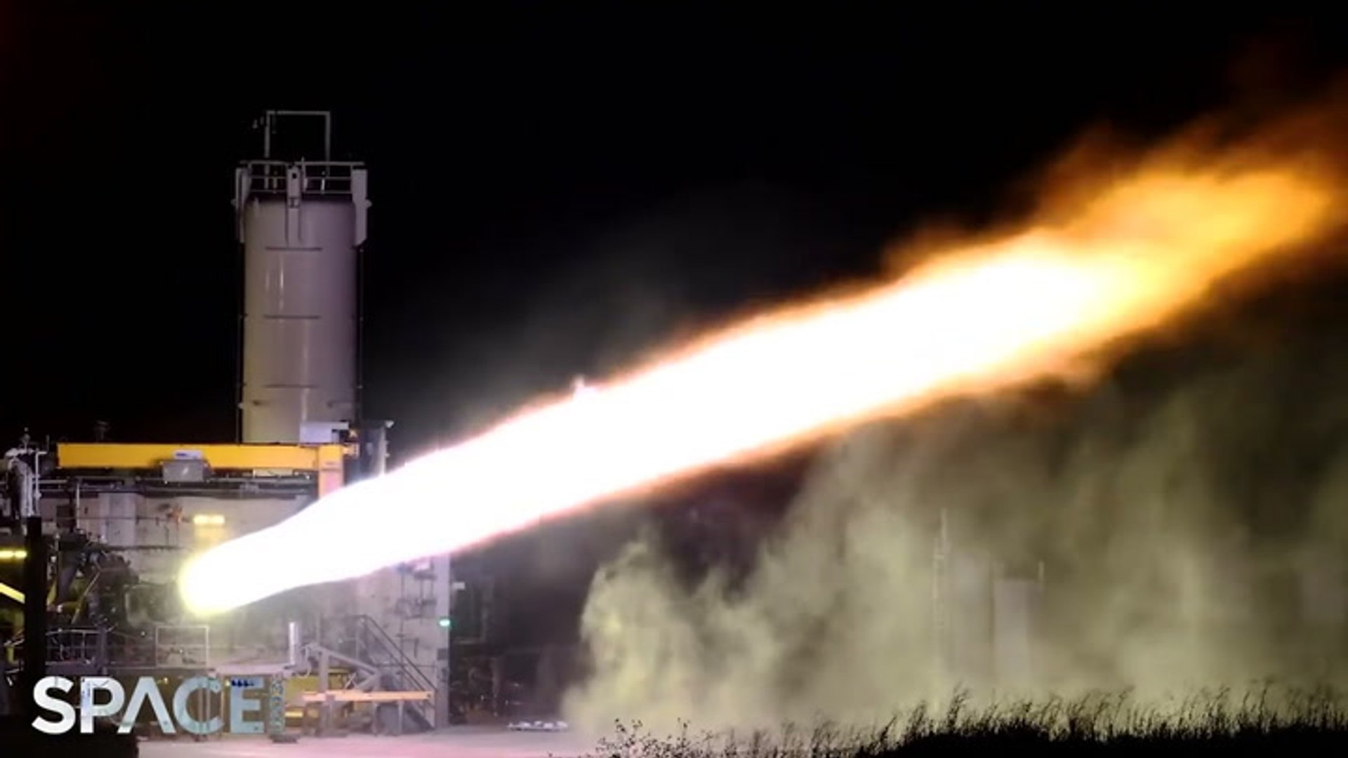SpaceX's Raptor engine - during a fifteen degree gimbal test fire