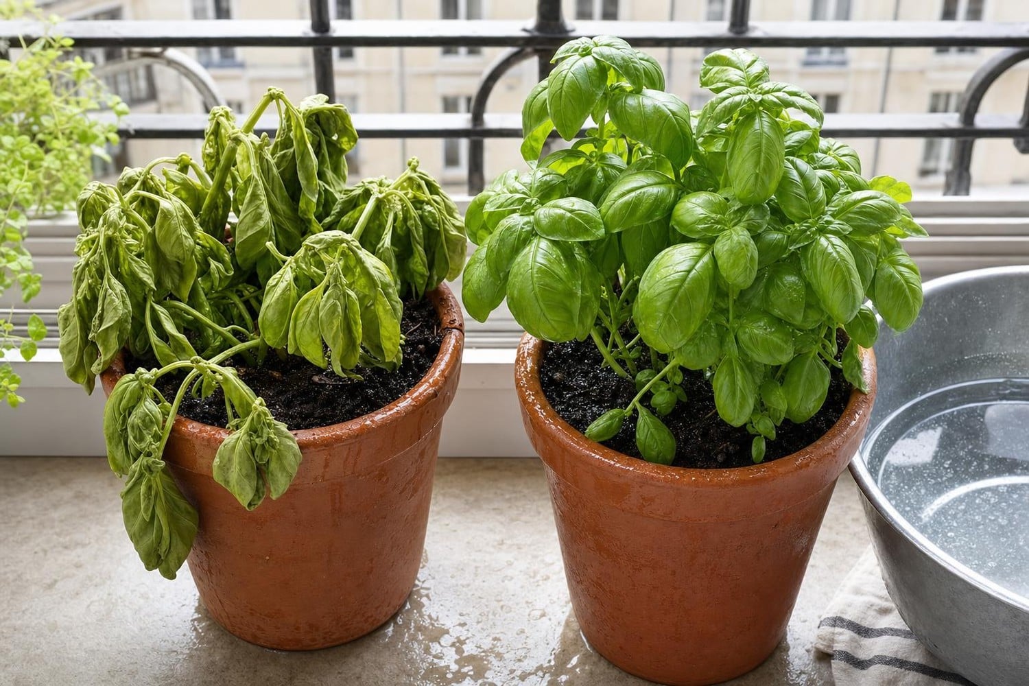 Basilic en pot flétri : le geste de la dernière chance des ...