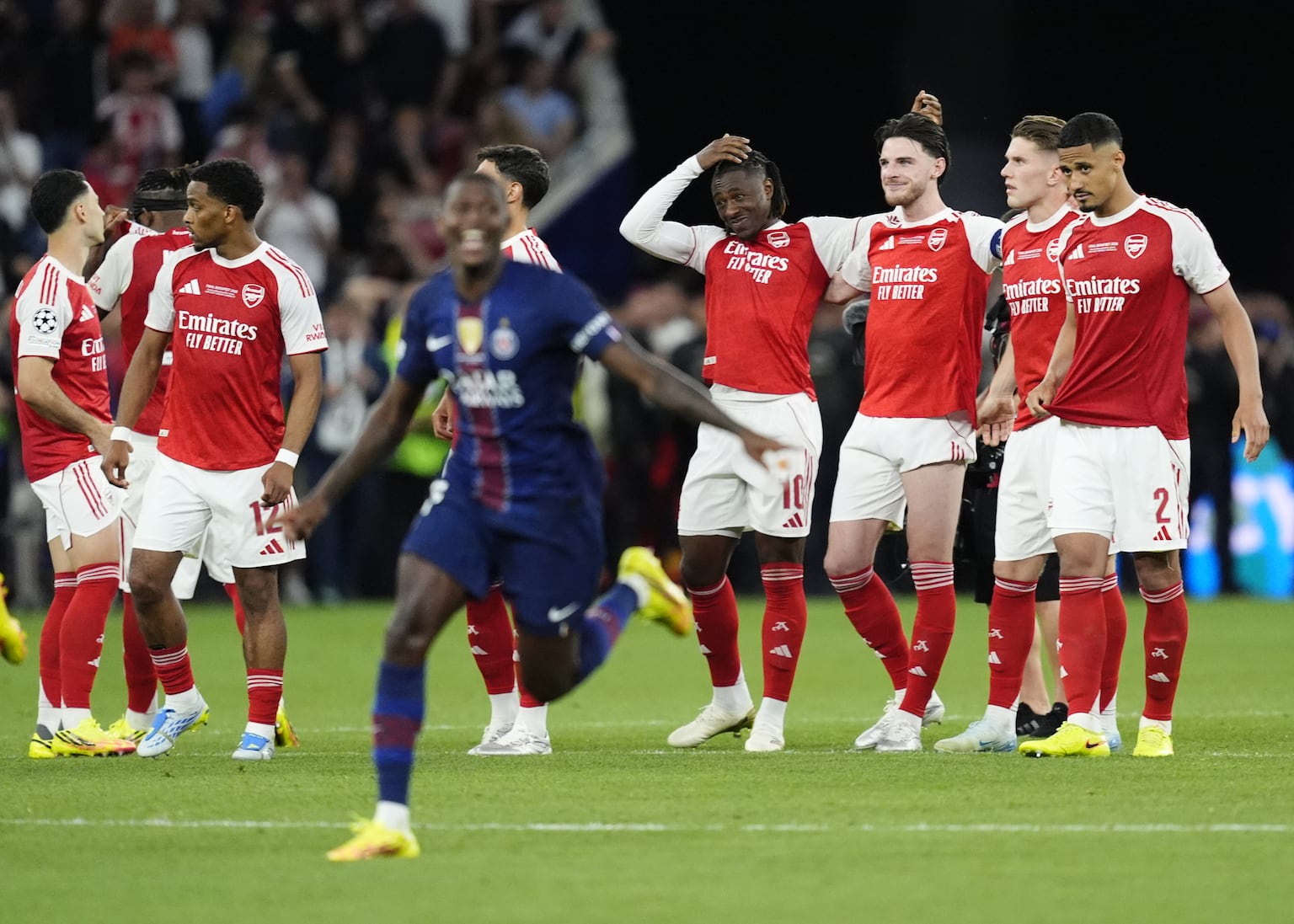 Declan Rice devastated but 'proud' of Arsenal after Champions League defeat