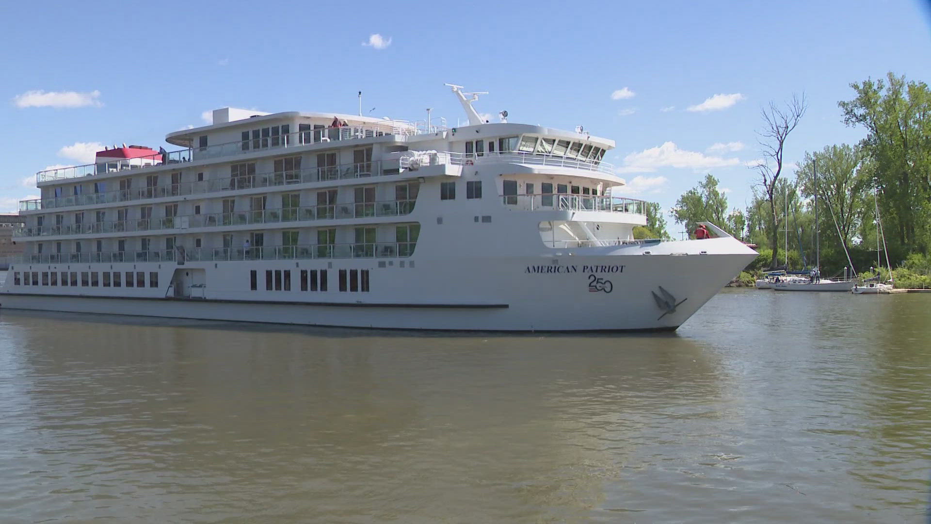 Western New Yorkers wave 'Bon Voyage' to the American Patriot