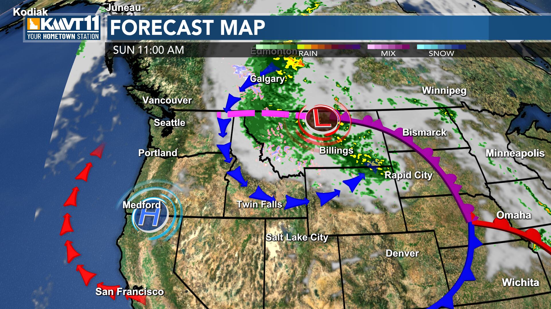 Rising temperatures as we turn sunny and warm