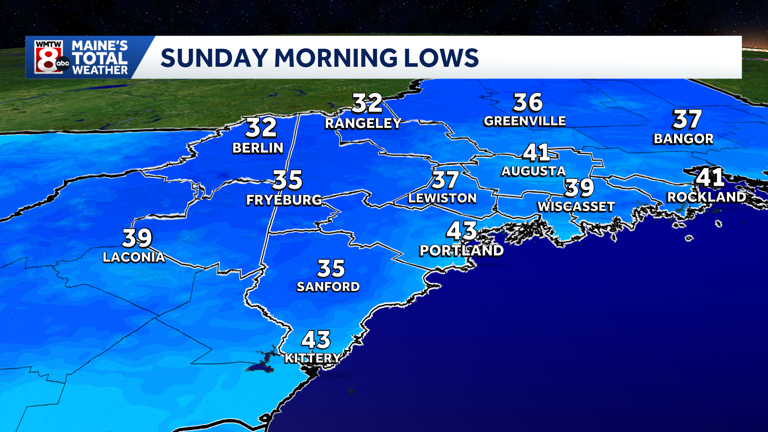 Frost possible as cold air settles in Saturday night