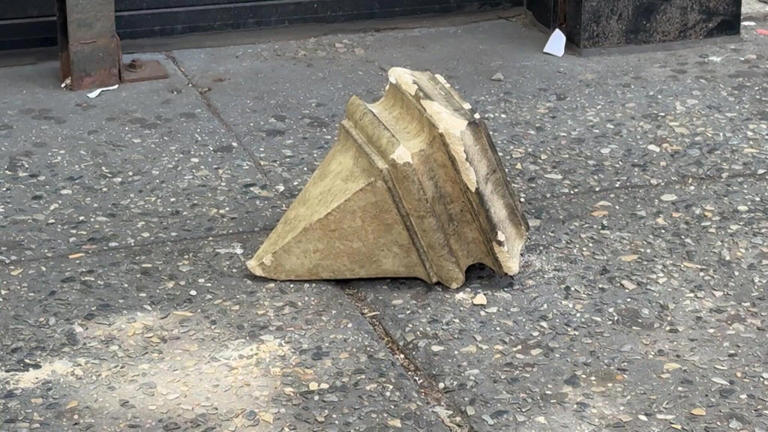 Falling debris from building facade strikes teen in head on Queens sidewalk