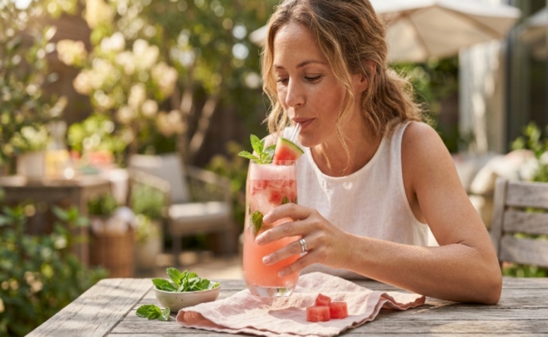 This watermelon pink drink is the definition of summer refreshment