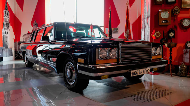 The Soviet ZIL-4104 boasted a hand-built 7.7-liter V8 engine for ...