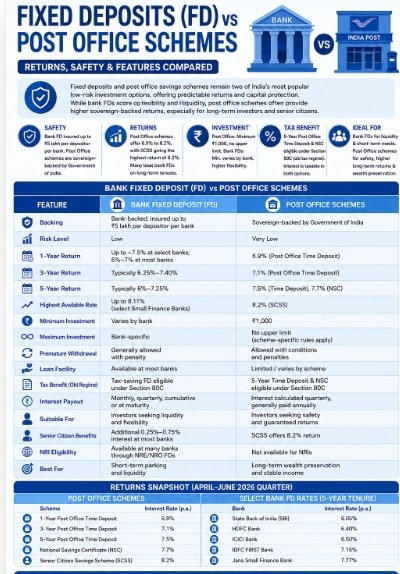 Choose your FD scheme: Fixed deposits vs post office deposits -- which ...