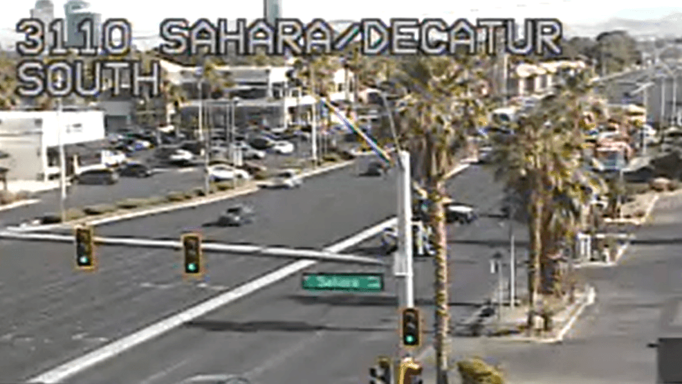 Five-vehicle crash near Sahara and Decatur sends 1 to hospital, police say