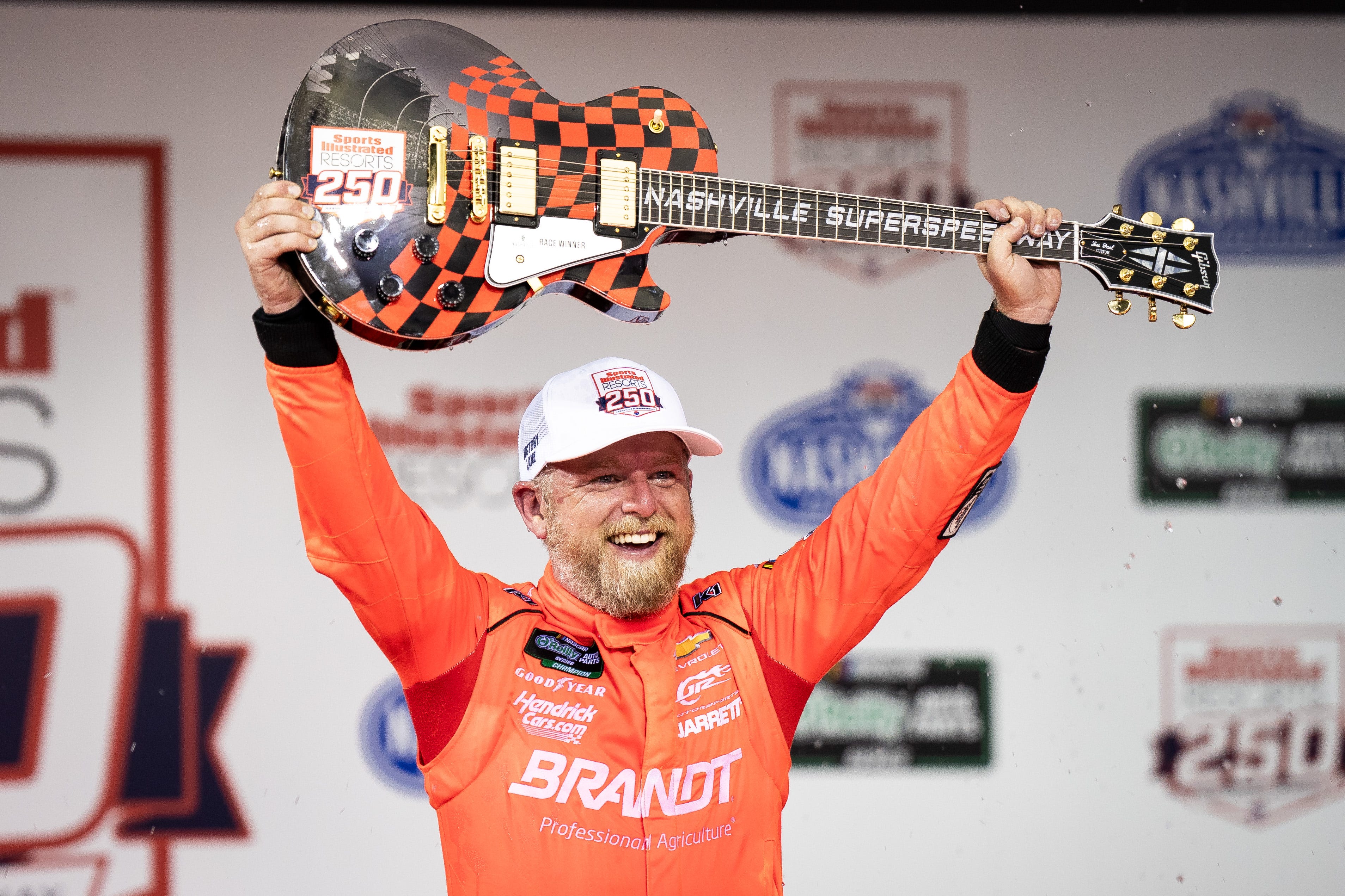 Justin Allgaier pulls away from Brent Crews late to win NASCAR O'Reilly ...