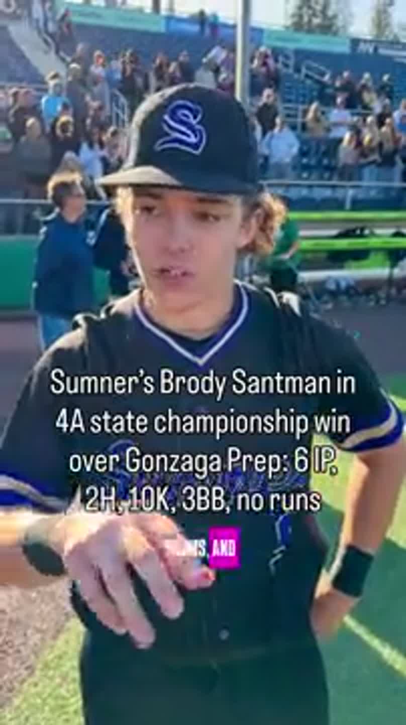 Highlights: Sumner's Brody Santman deals against Gonzaga Prep in 4A ...