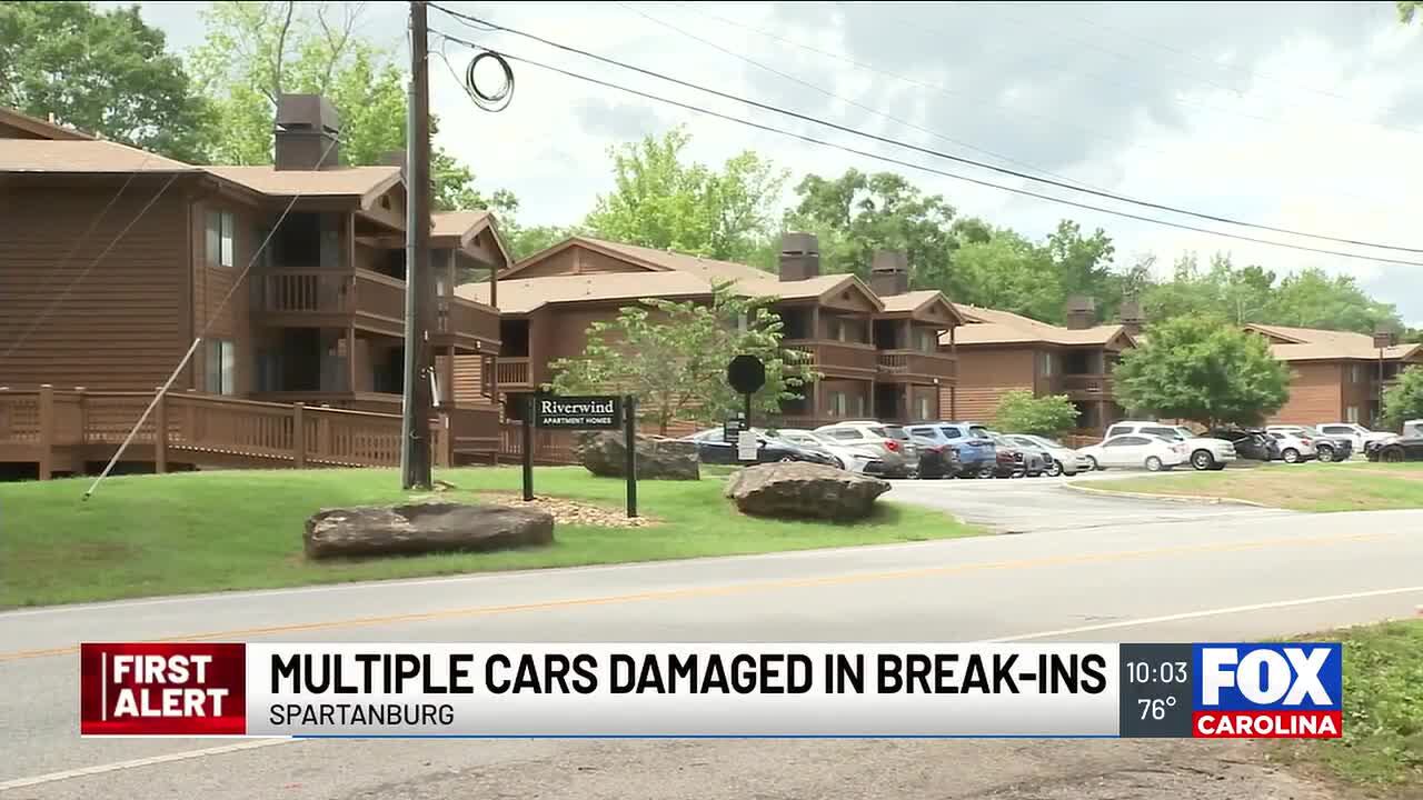 Police: 8 vehicles damaged in break-ins at Spartanburg apartment complex
