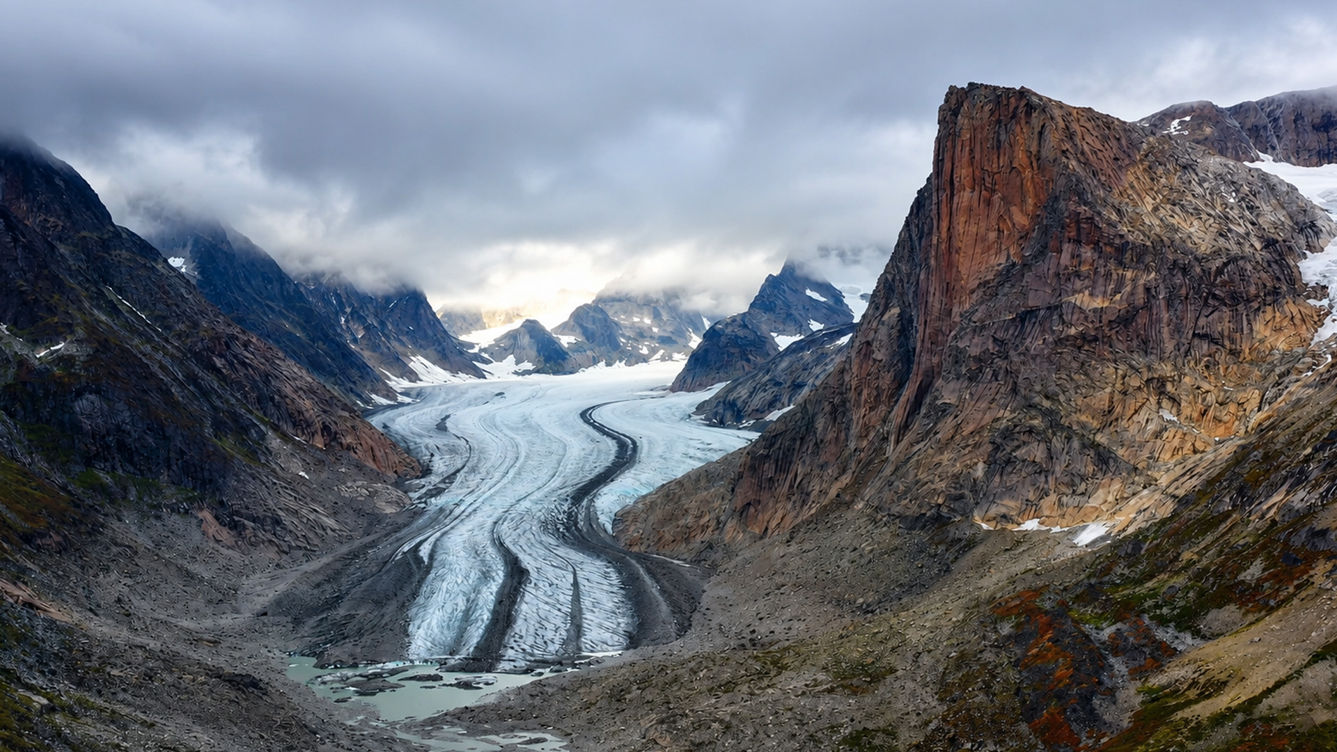 A landscape shaped by ice for centuries