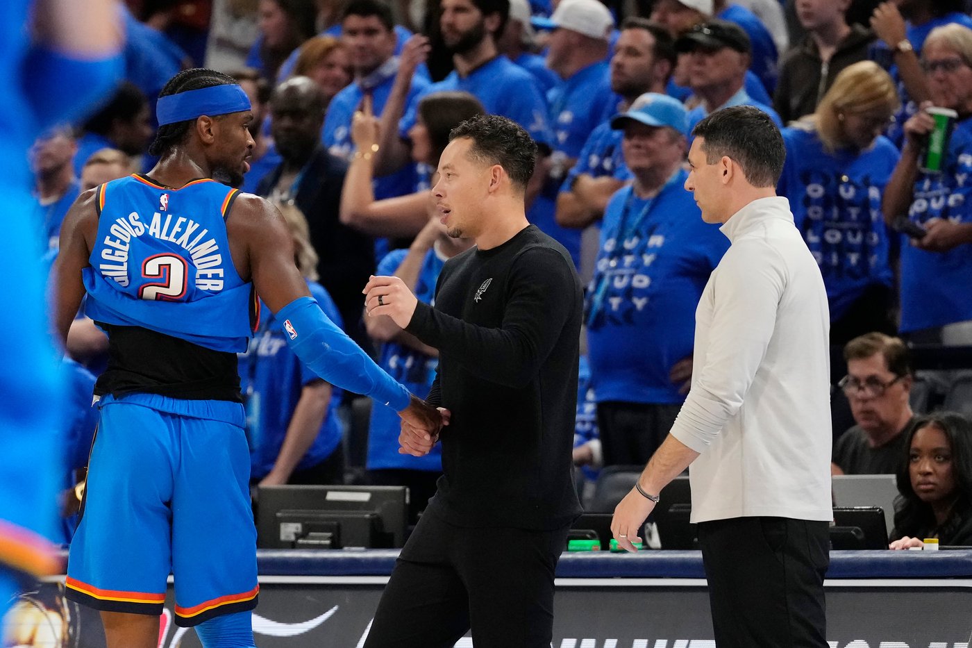 Gilgeous-Alexander tips his cap after Thunder fall to Spurs in Game 7 ...