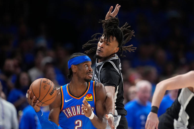Gilgeous-Alexander tips his cap after Thunder fall to Spurs in Game 7 ...