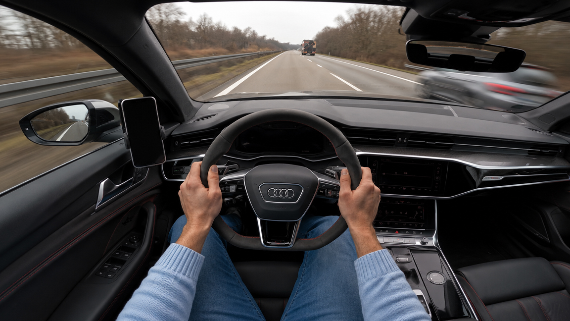 Audi RS6 Johann ABT Signature Edition à fond sur l'autoroute allemande