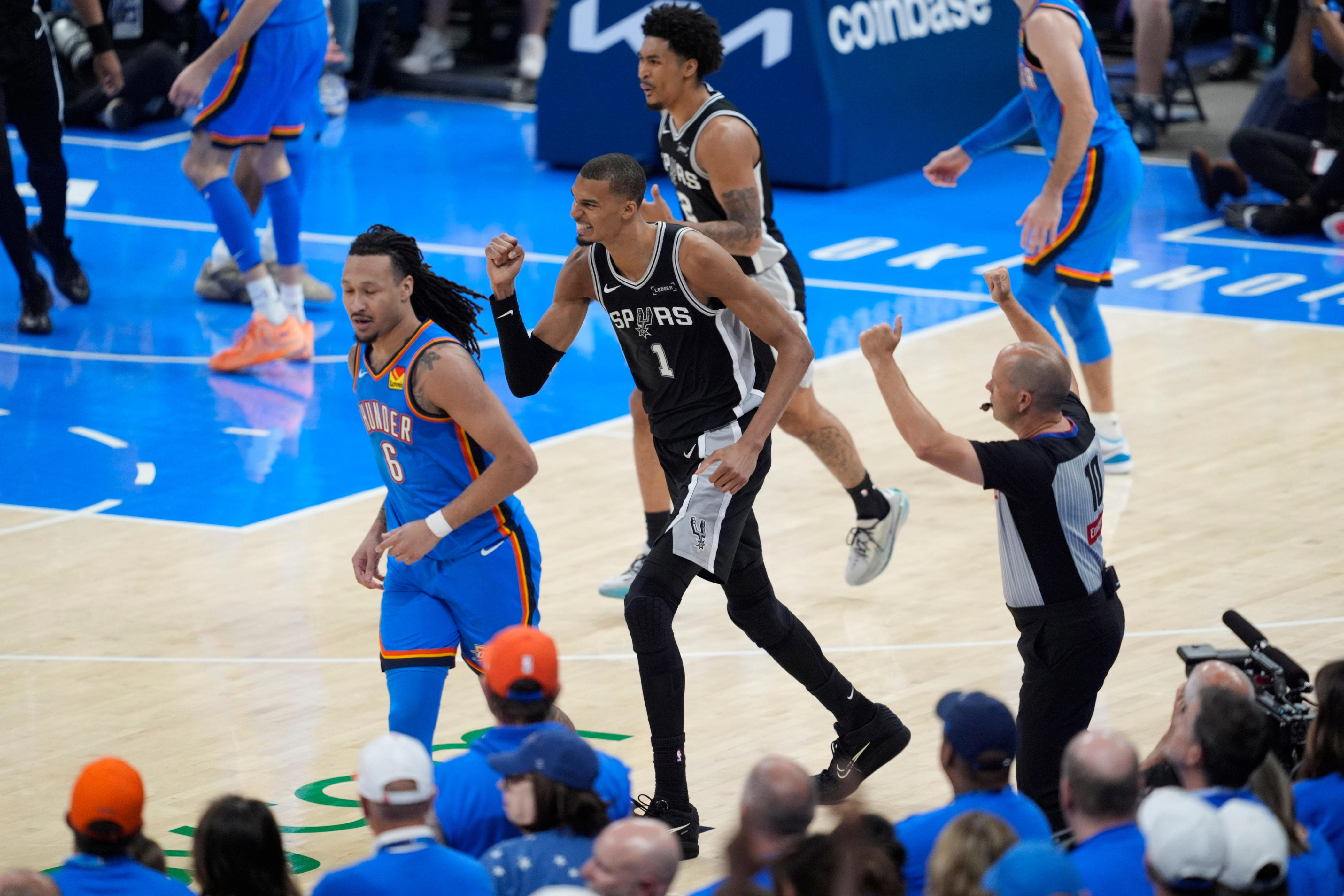SGA, OKC Thunder fall short vs. Spurs, Wemby in Game 7 to miss NBA Finals