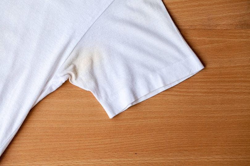 Remove yellow clothing stains easily using 2-ingredient solution that ...