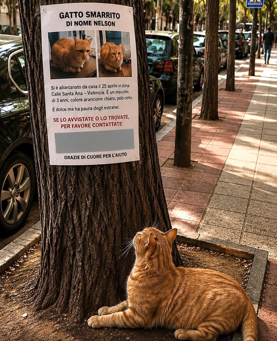 Cercavano il gatto da giorni: era sdraiato sotto l’annuncio affisso all ...