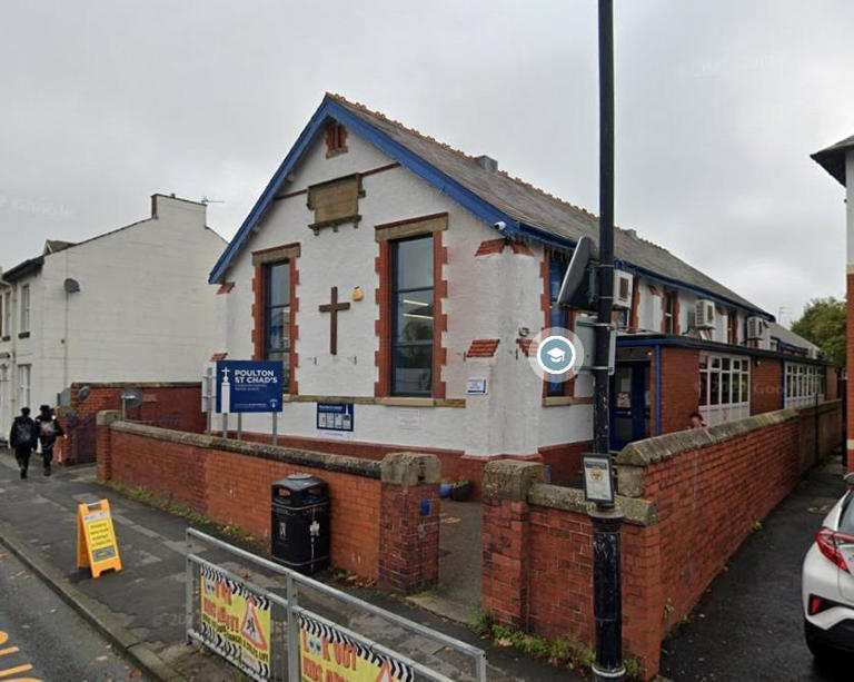 Poulton St Chad's C of E Primary School which had pop up swimming pool ...