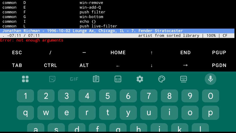I figured out how to run my favorite Linux TUI music player on Android ...