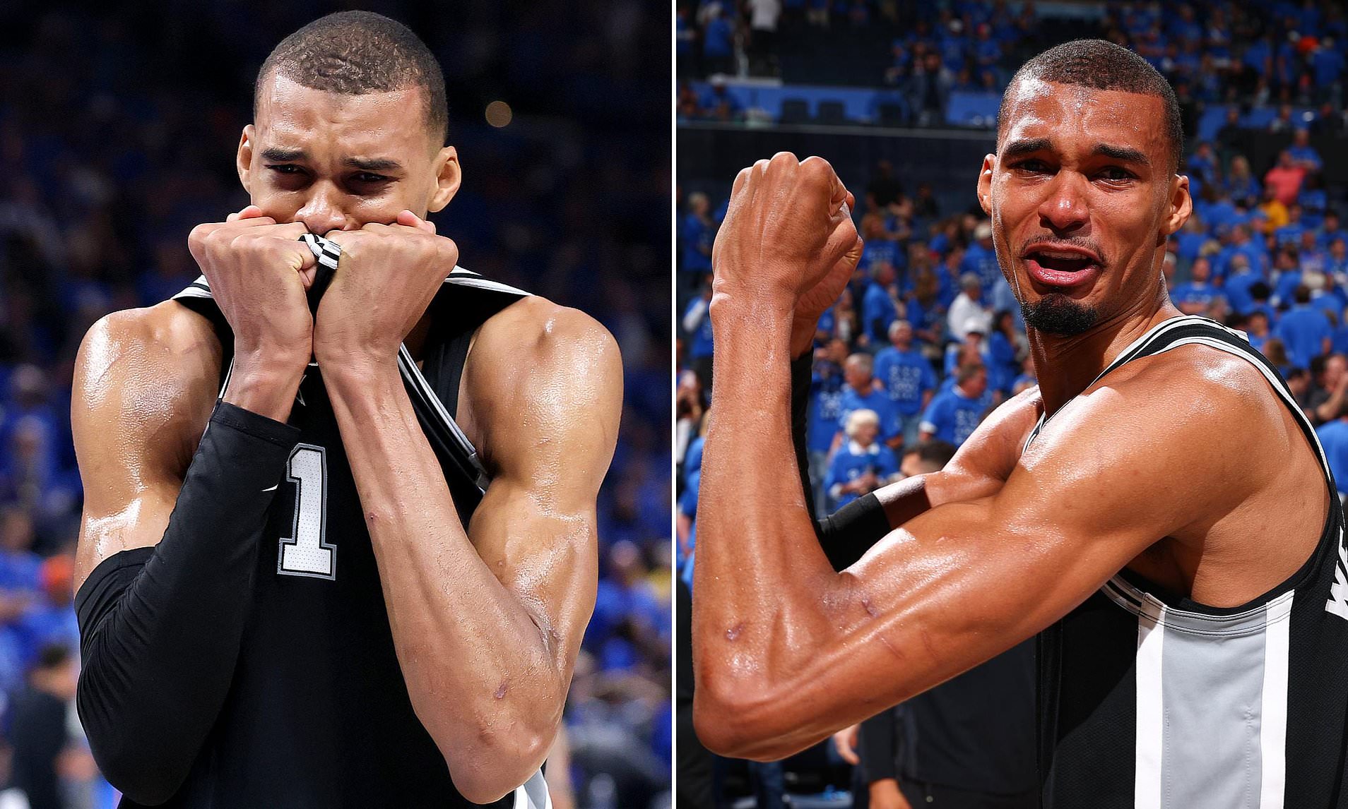 Wemby breaks down in tears after Spurs set up Knicks showdown in NBA ...
