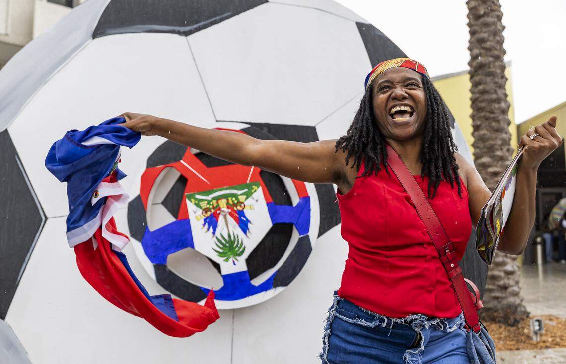 Haitians gather to meet Haiti national team soccer stars ahead of World Cup