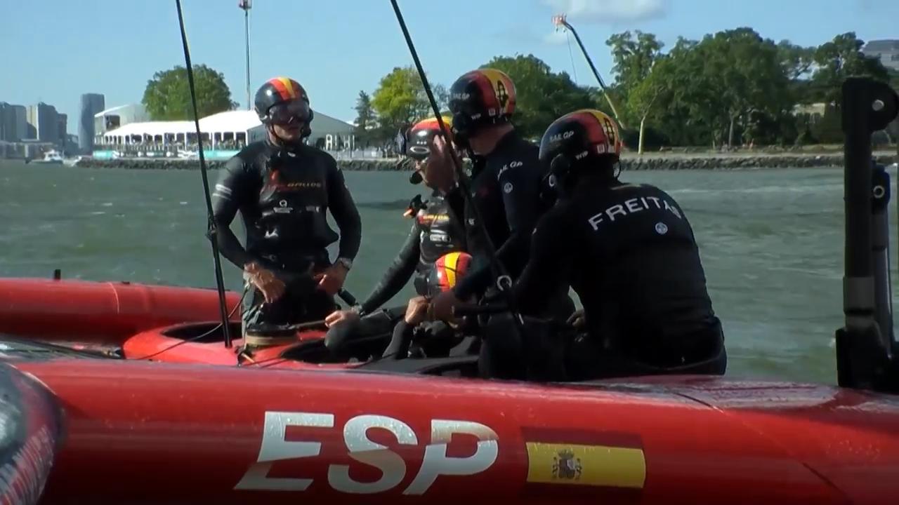Spain lead after chaotic opening day of New York SailGP
