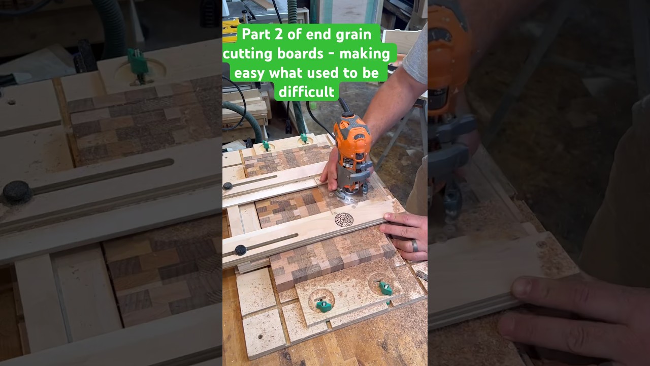 Flattening end grain cutting boards with a trim router # ...